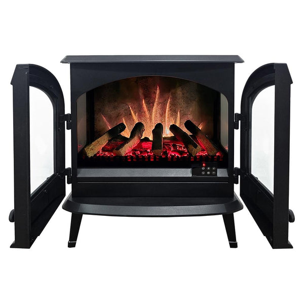 Modern Ember Harlowe 26-in Smart Black Electric Fireplace Stove Heater | Electric Fireplaces Direct