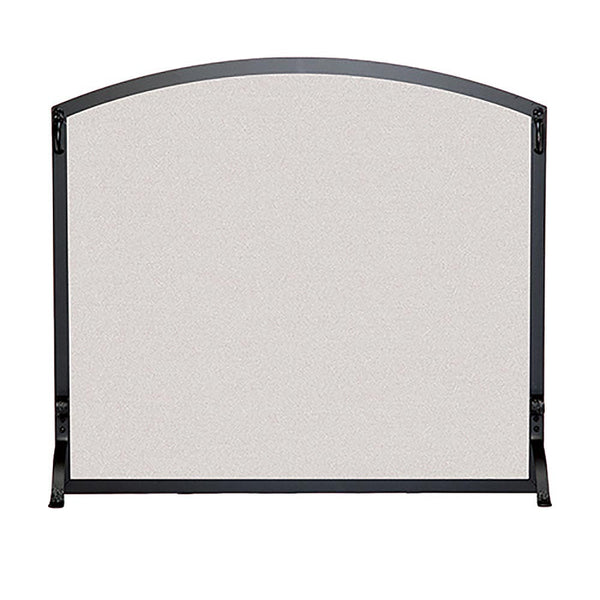 Arched Single Panel Screen, Matte Black | Electric Fireplaces Direct