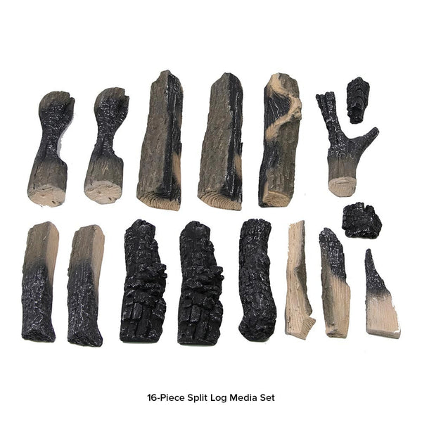 Amantii 16-Piece Split Log Set w/ Media Pack | Electric Fireplaces Direct