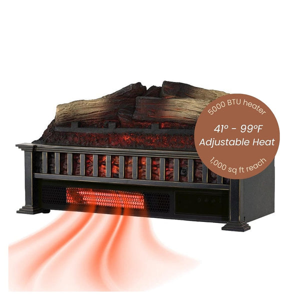 Country Living 23-in Infrared Electric Fireplace Log Set | Electric ...