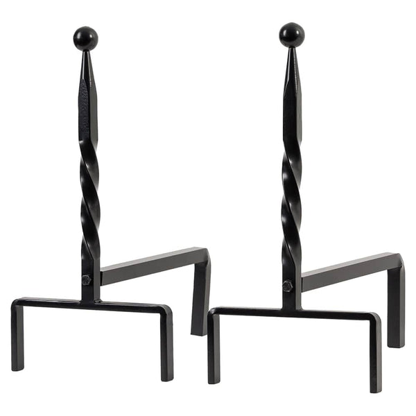 Modern Ember Bowmore Andirons in Black | Electric Fireplaces Direct