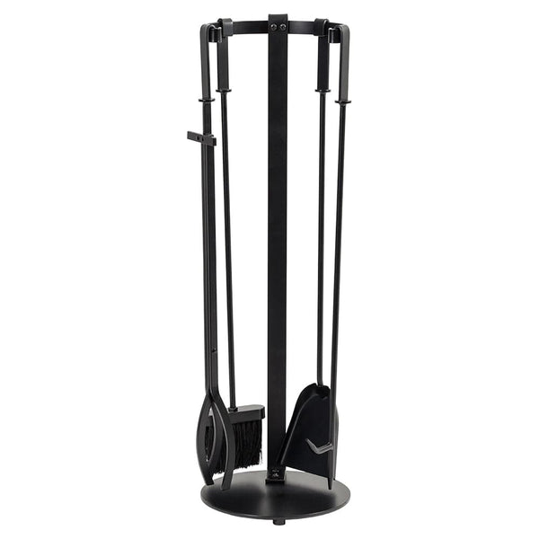 Modern Ember Knoll 5 Piece Fireplace Tool Set in Black | Electric ...