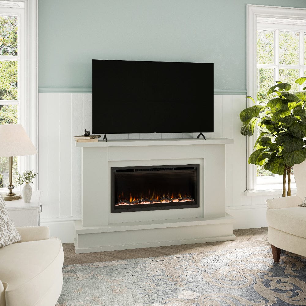 Art Deco Fireplace Mantels Modern Ember Raeford 40 In Stone Electric