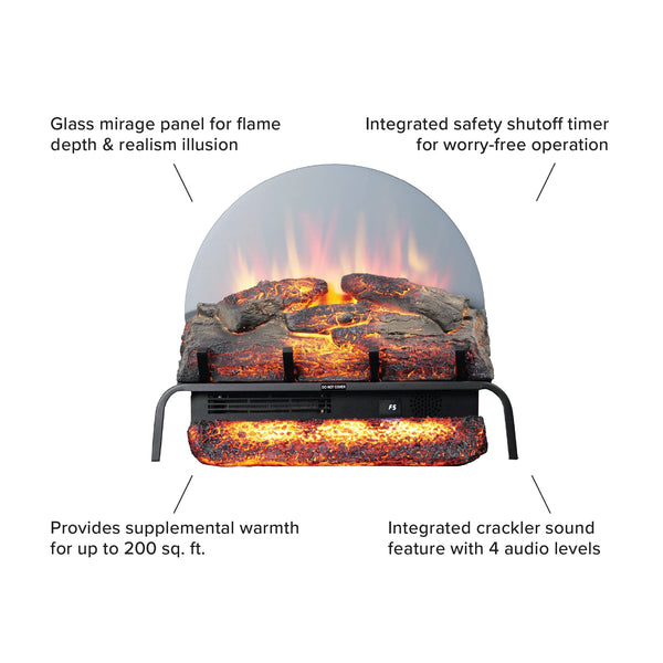 Modern Ember 23-in Real Glow Electric Log Set – Electric Fireplaces Direct