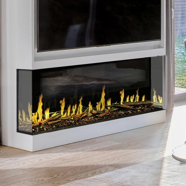 Modern Flames Orion 100-in Multi Heliovision Linear Electric Fireplace ...