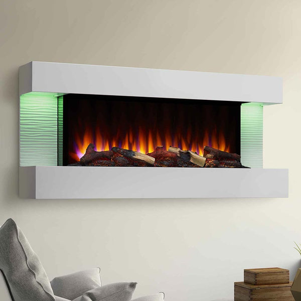 SimpliFire Format Floating Mantel Wall Mount Electric Fireplace ...