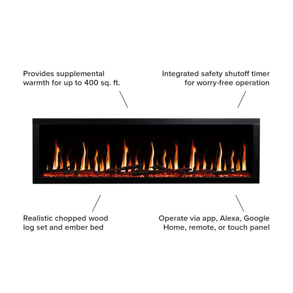 Modern Ember 67-in Highmark Luxe Virtual LCD Linear Electric Fireplace ...