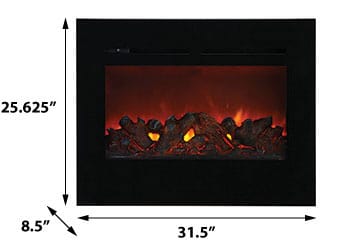Amantii Zero Clearance Series Flush Mount 30-In Built-In Electric Fire ...