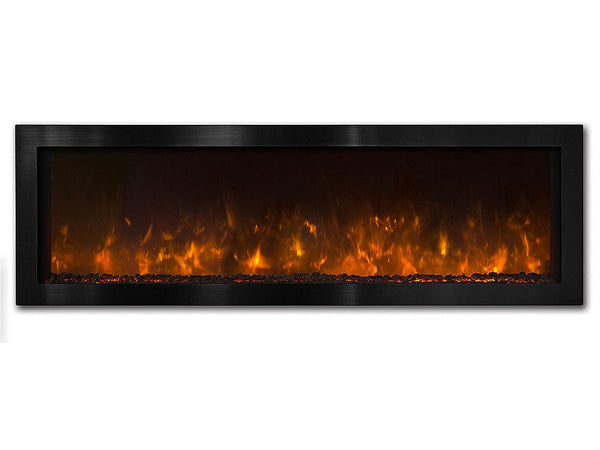 Modern Flames 60-In Nova Indoor/Outdoor Built-In Fireplace in Black St ...
